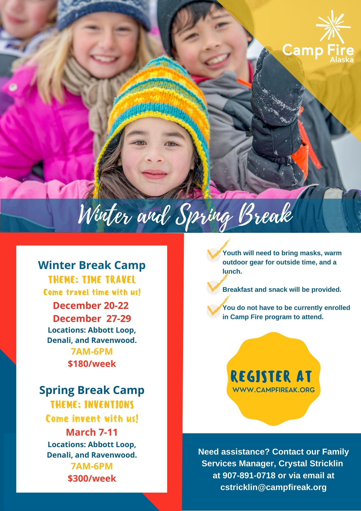 Break Camps—Register Now! - Camp Fire Alaska